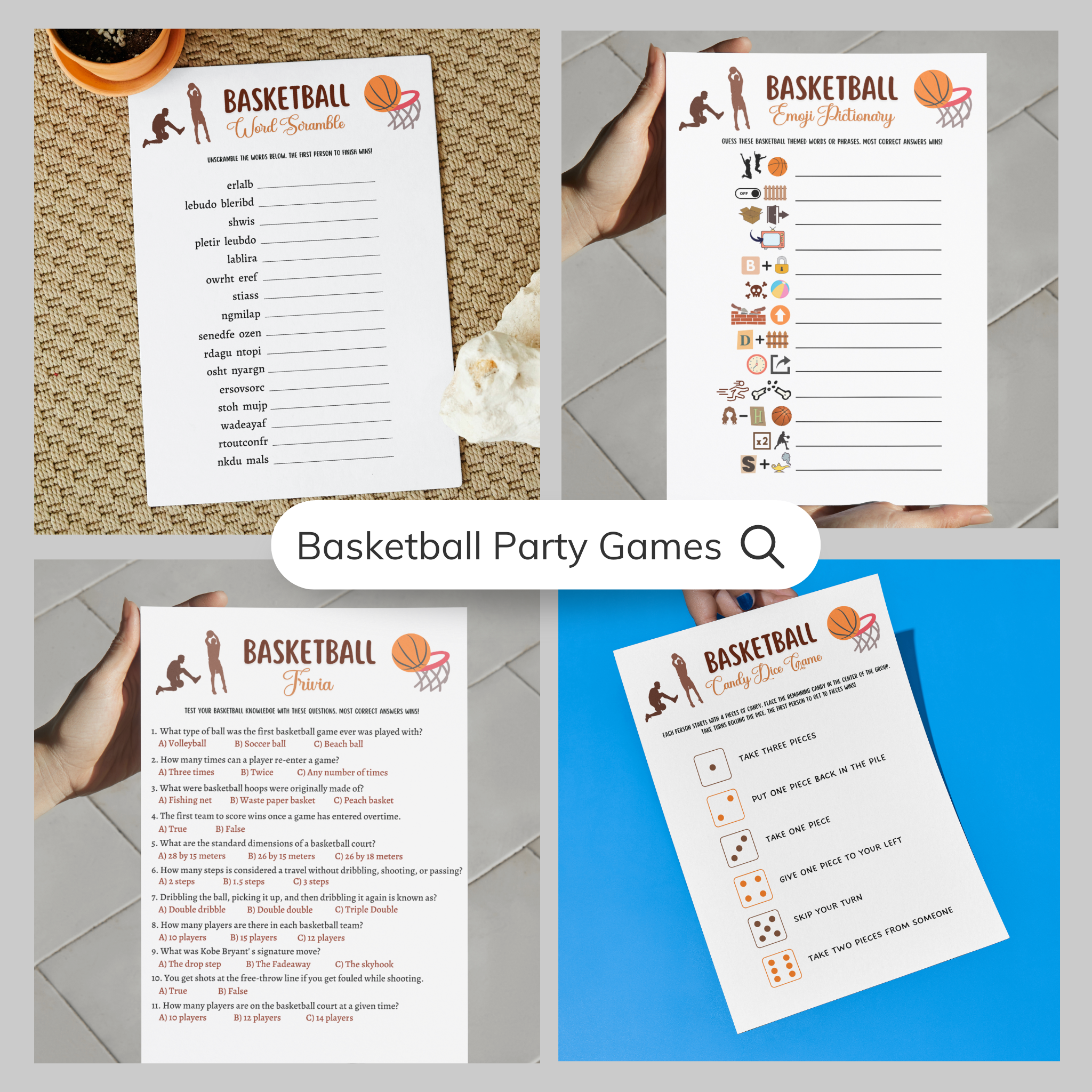 Basketball Party Games – Scribbled LLC