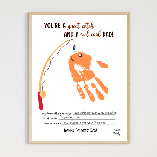 Fathers Day Handprint Craft for Kids Printable, DIY Dad Card Art Perso ...