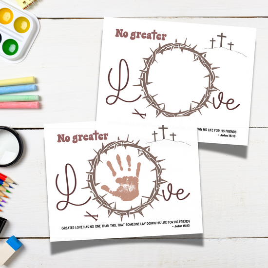 Easter Handprint Craft Printable, DIY Religious Christian Focus Keepsa ...