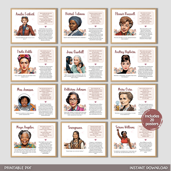 Womens History Month Posters Printable, Classroom School March Bulleti ...