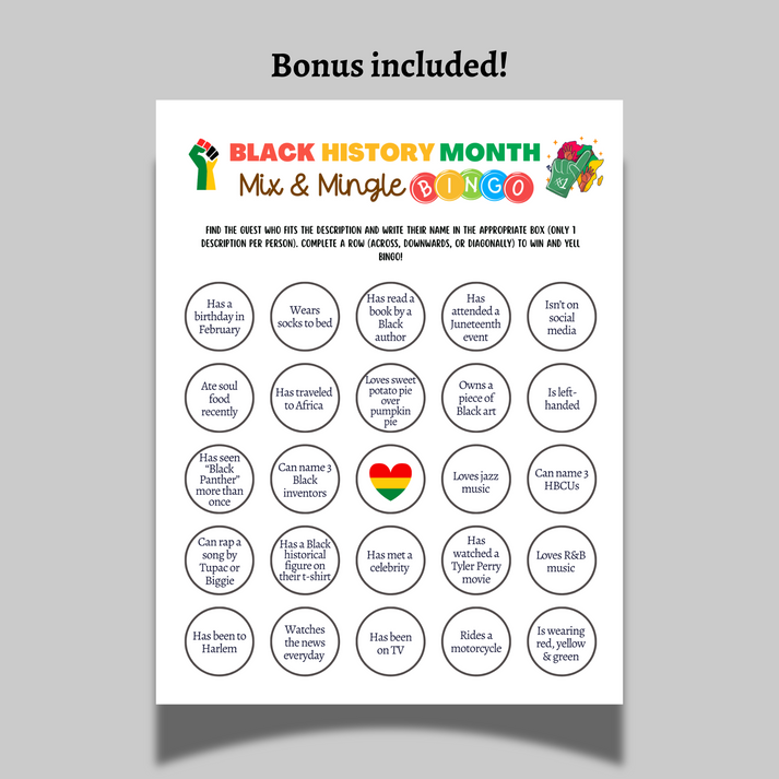 Black History Month Games Printable, Historical African American Celeb ...