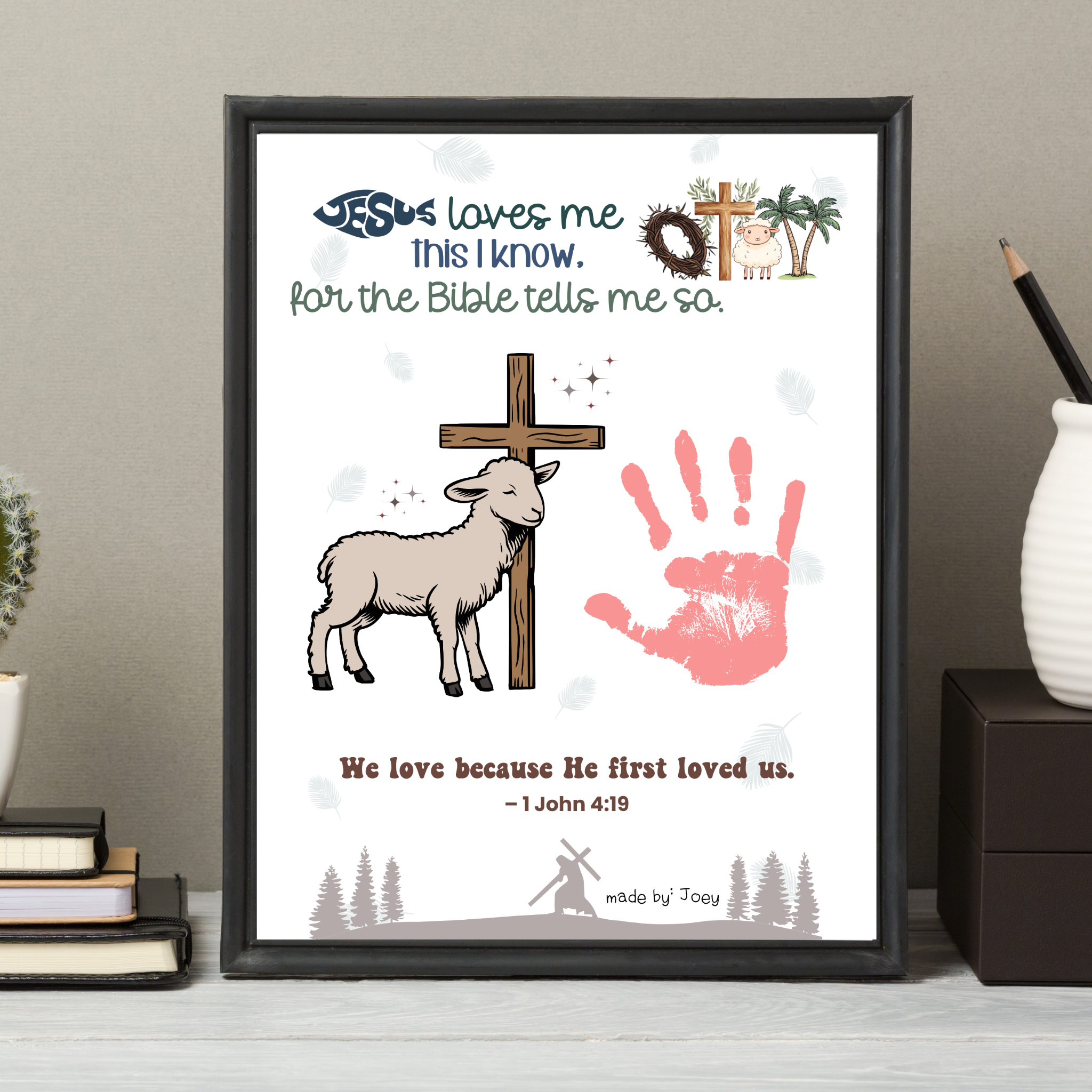 Religious Easter Crafts Printable, DIY Christian Keepsake Art for Kids ...