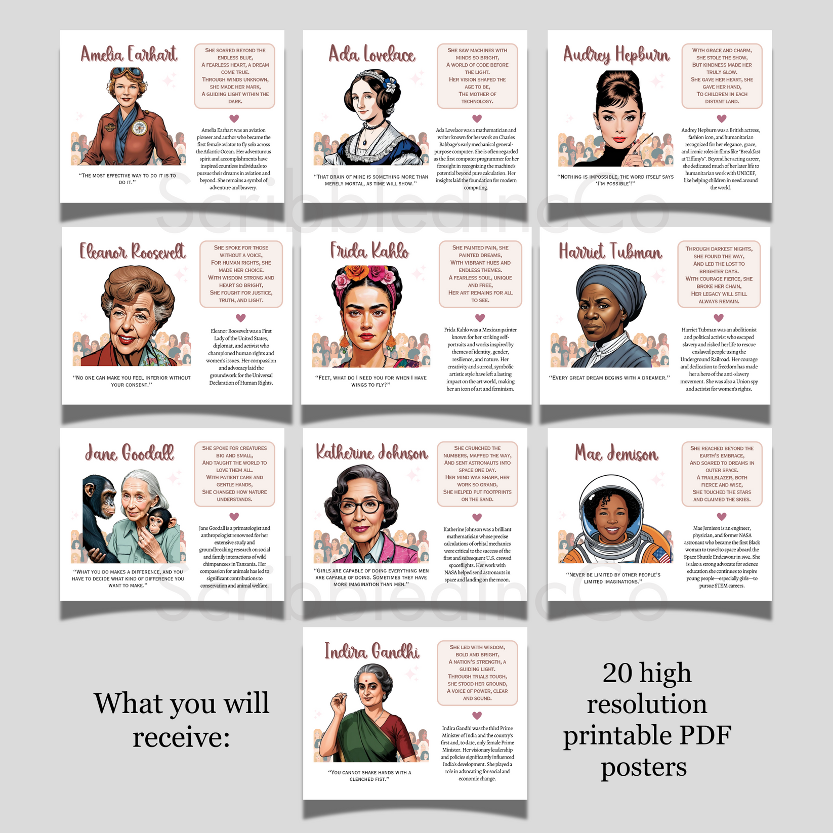 Womens History Month Posters Printable, Classroom School March Bulleti ...