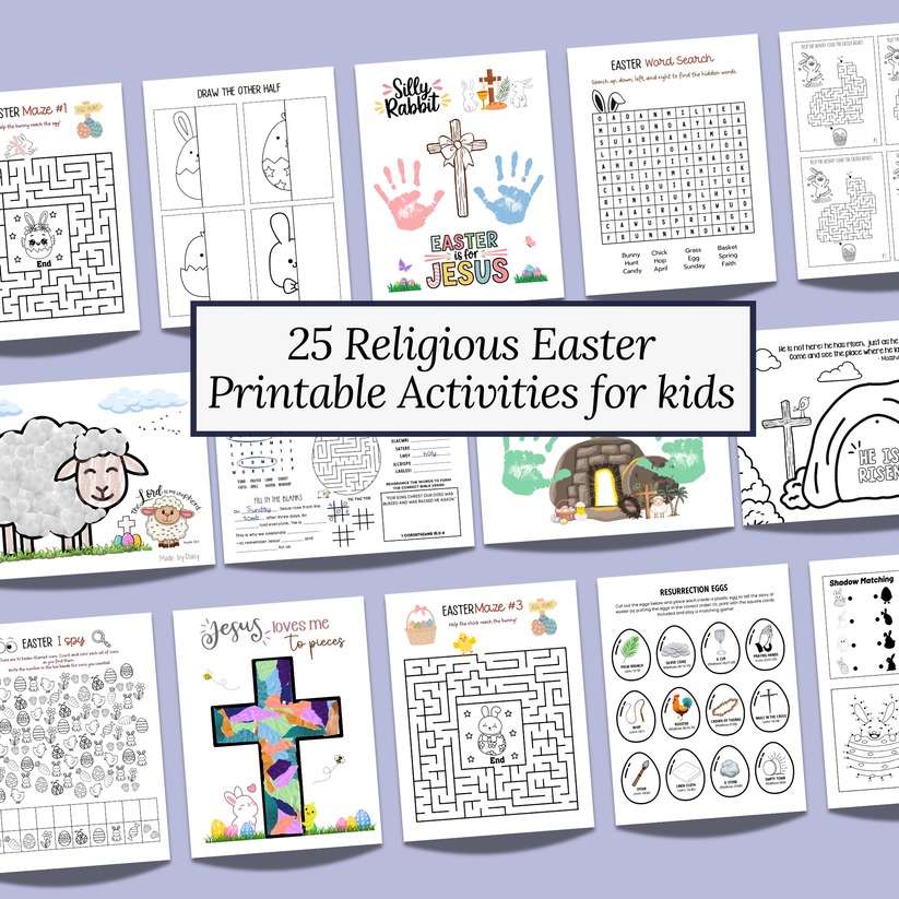 Christian Easter Activity Bundle Printable – Scribbled LLC