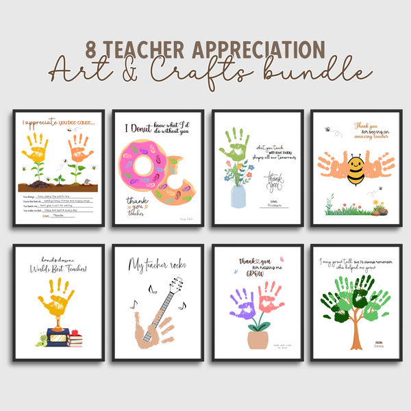 Teacher Appreciation Craft Bundle Kids Printable DIY End of Year Schoo ...