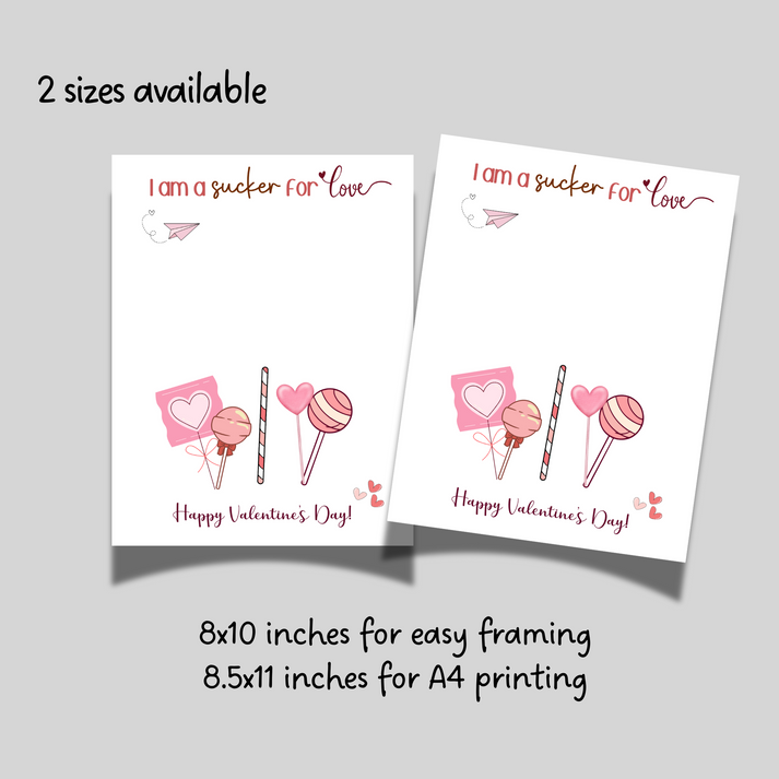 Valentines Day Handprint Holiday Crafts Printable DIY Candy Art for Ki ...