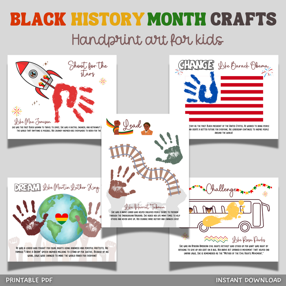 Black History Month Printables & Crafts – Scribbled LLC