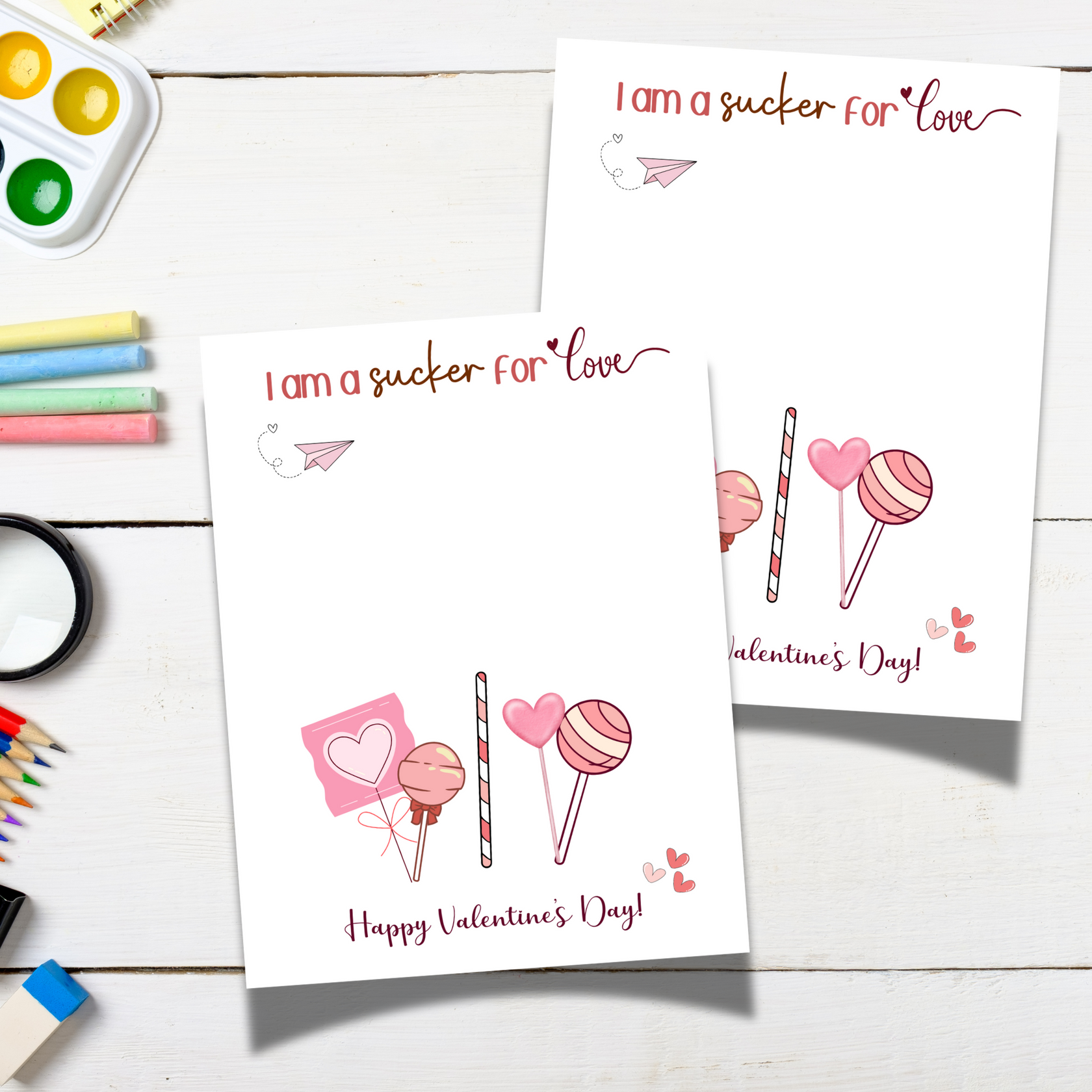Valentines Day Handprint Holiday Crafts Printable DIY Candy Art for Ki ...