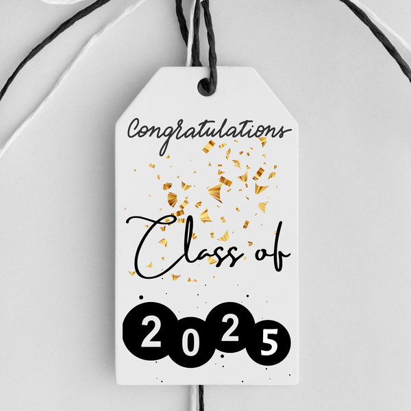 Printable Graduation Gift Tags, 2025 Congrats Grad Tags Simple ...