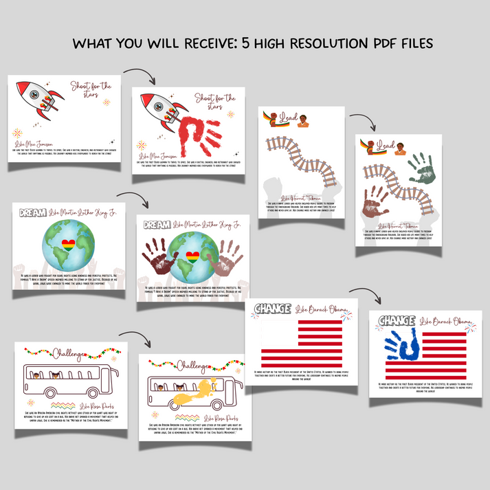 Black History Month Crafts Printable, Historical African American DIY ...