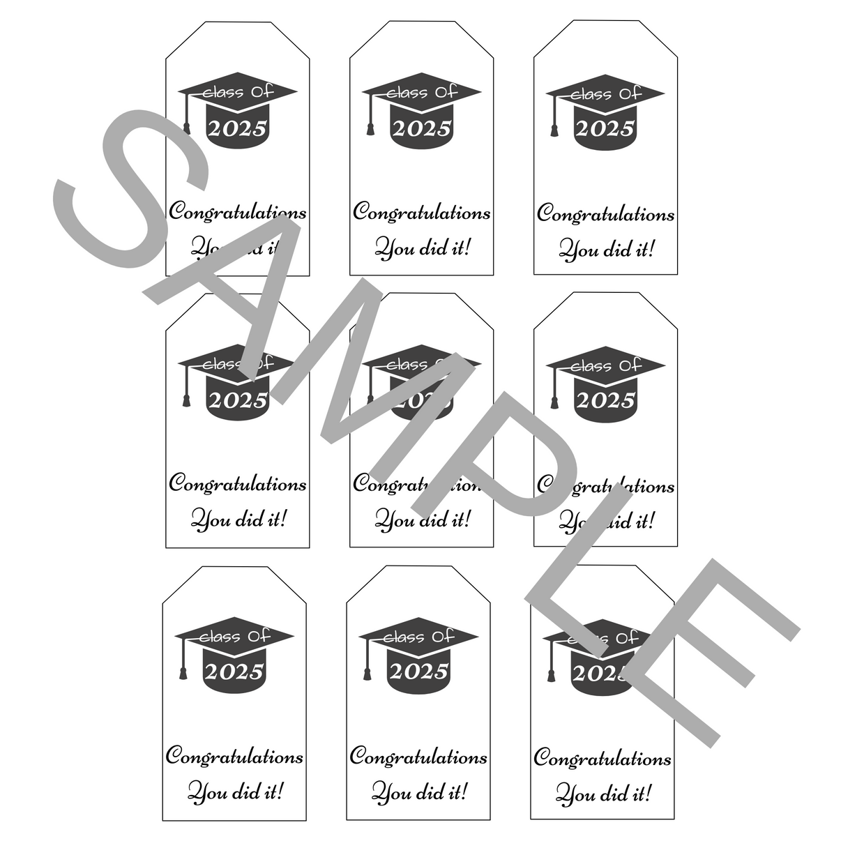 Graduation Gift Tags Printable, 2025 Congrats Grad Tags – Scribbled LLC