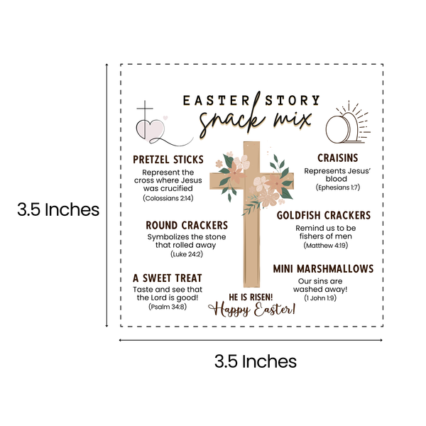 Easter Story Snack Mix Printable, Holy Week Treat Basket Gift Tags ...