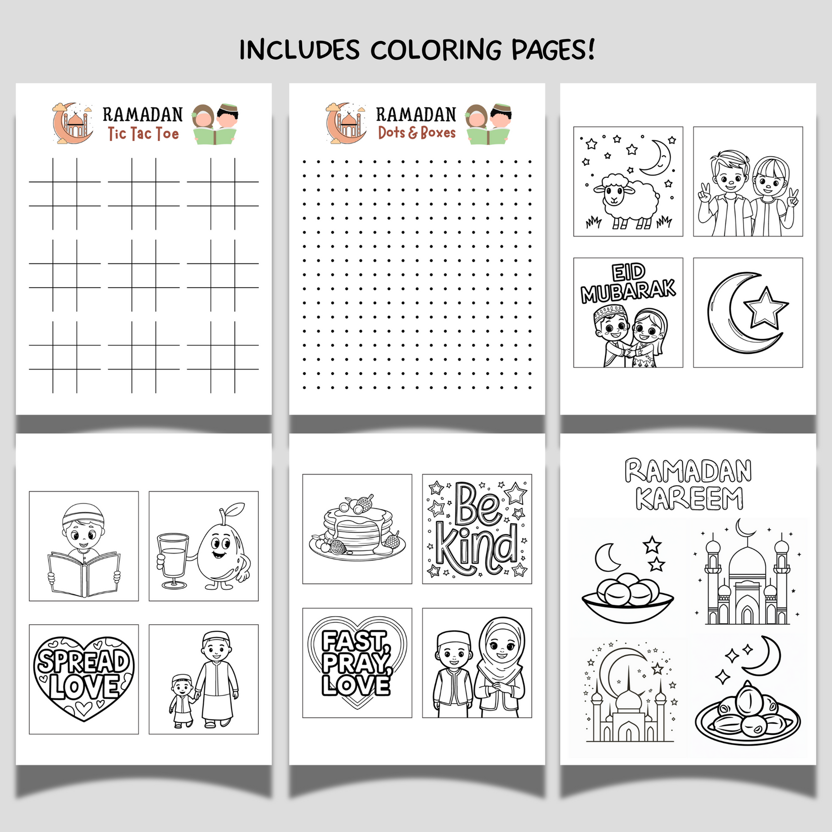 Ramadan Activity Pack Printable Eid Islamic Worksheets for Kids ...