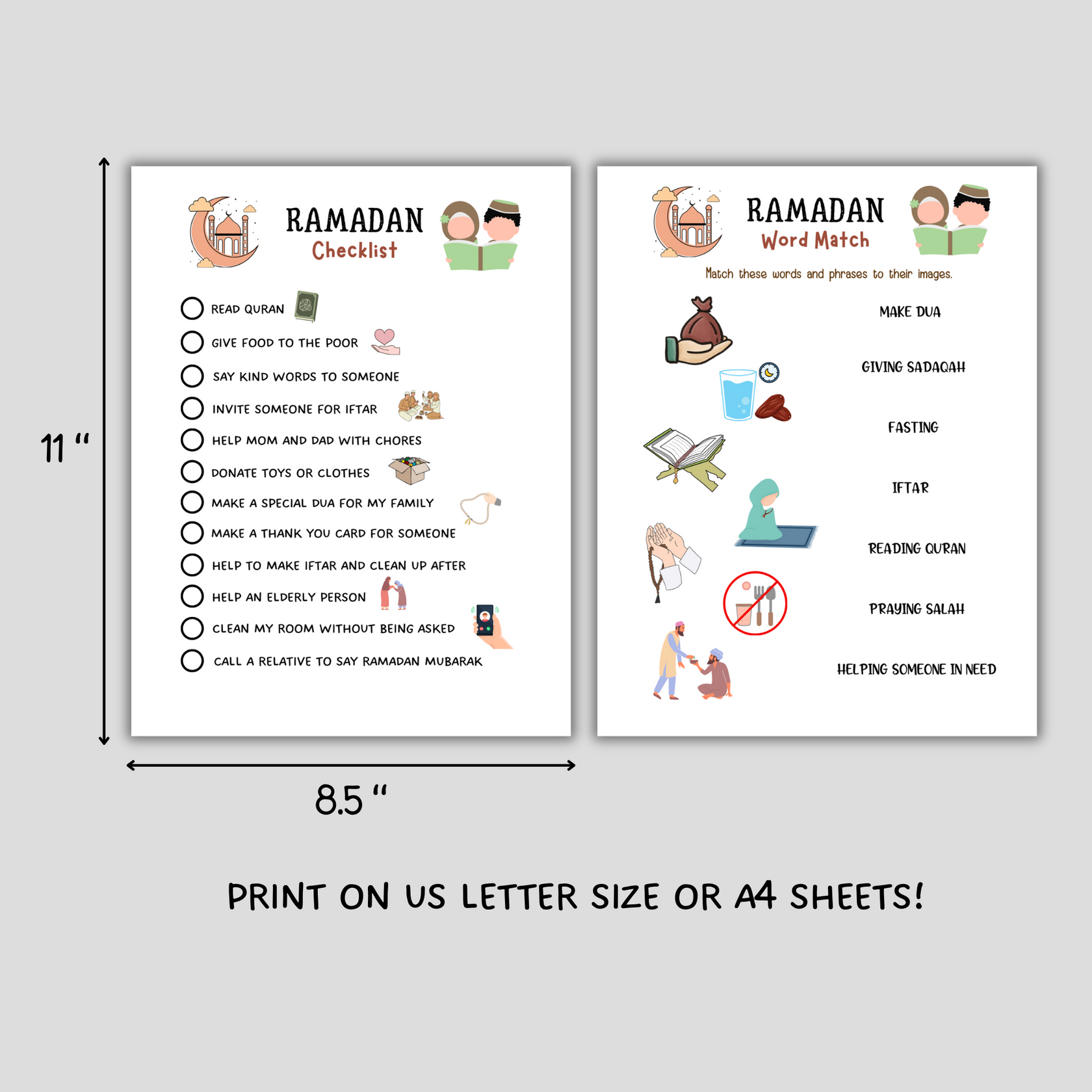 Ramadan Activity Pack Printable Eid Islamic Worksheets for Kids Classr ...