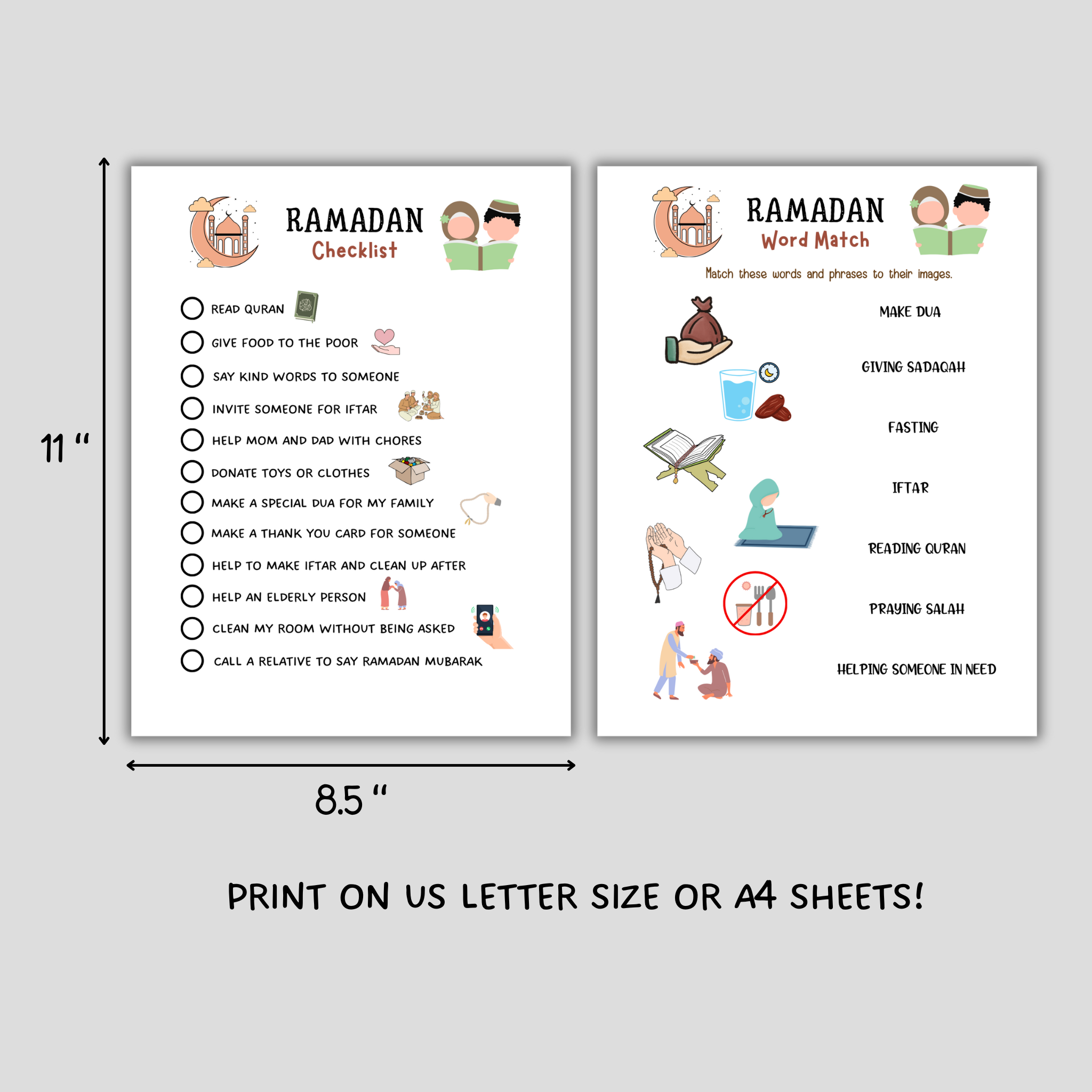 Ramadan Activity Pack Printable Eid Islamic Worksheets for Kids ...