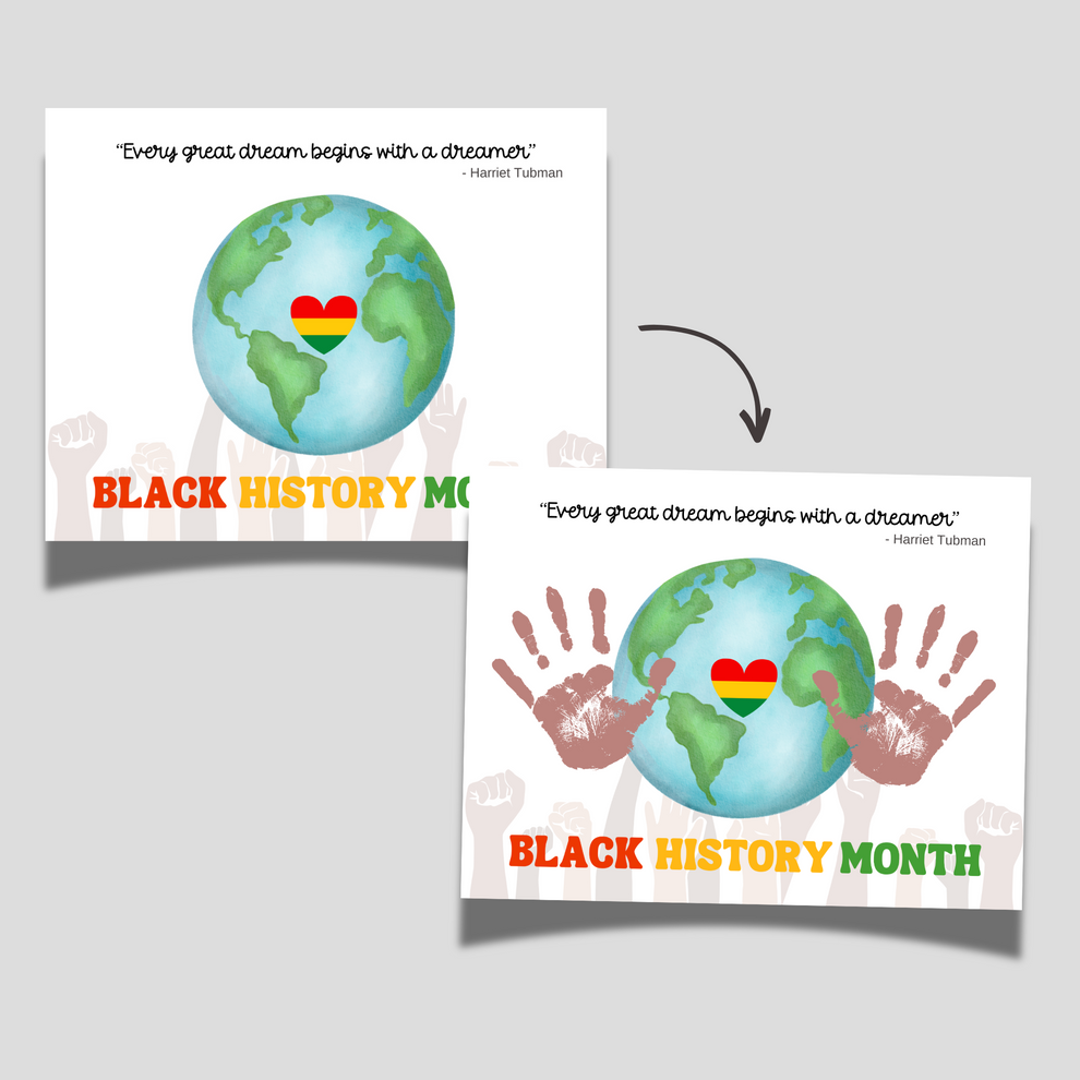 Black History Month Handprint Craft Printable DIY Kids Art Template ...