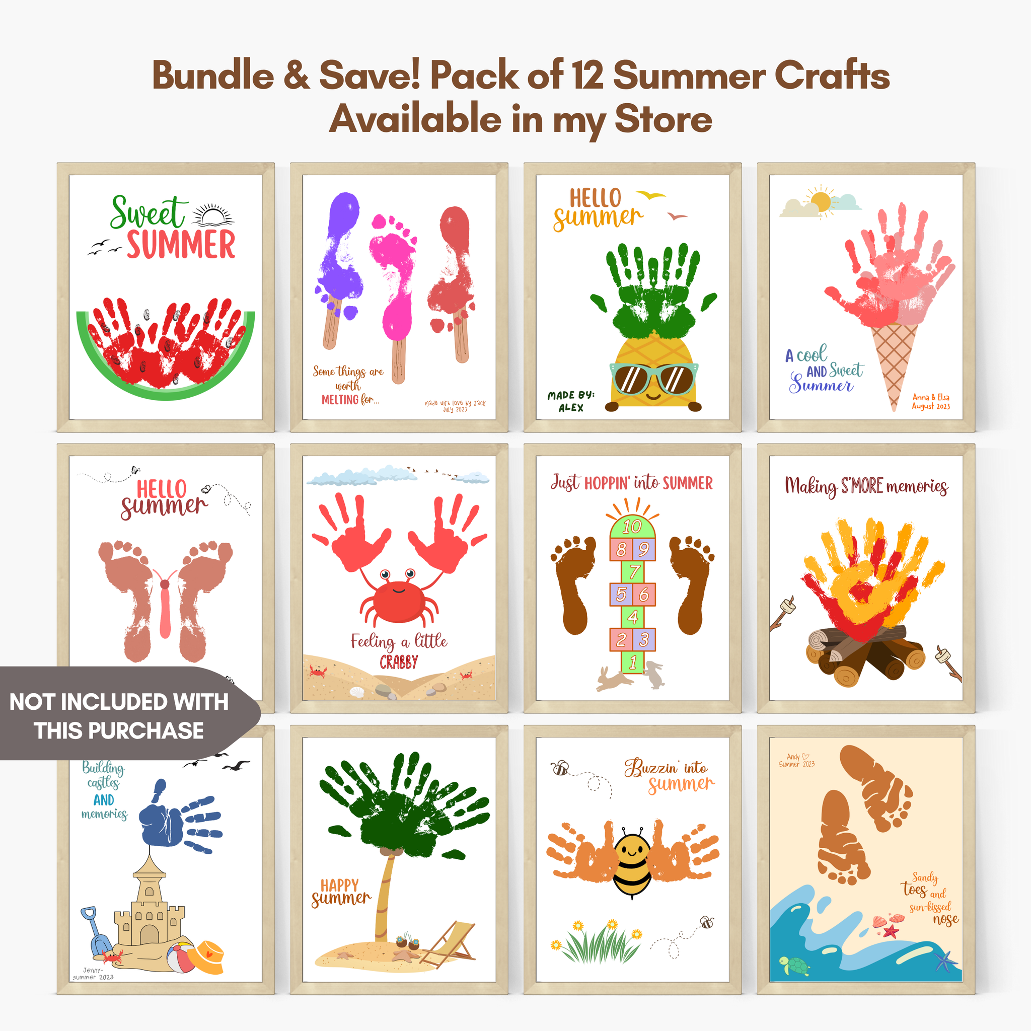 Watermelon Summer Handprint Craft Printable, DIY Art Project for Kids ...