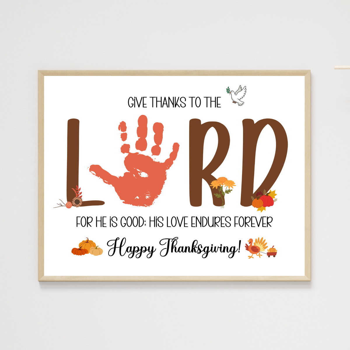 Christian Thanksgiving Handprint Craft for Kids – Scribbled LLC