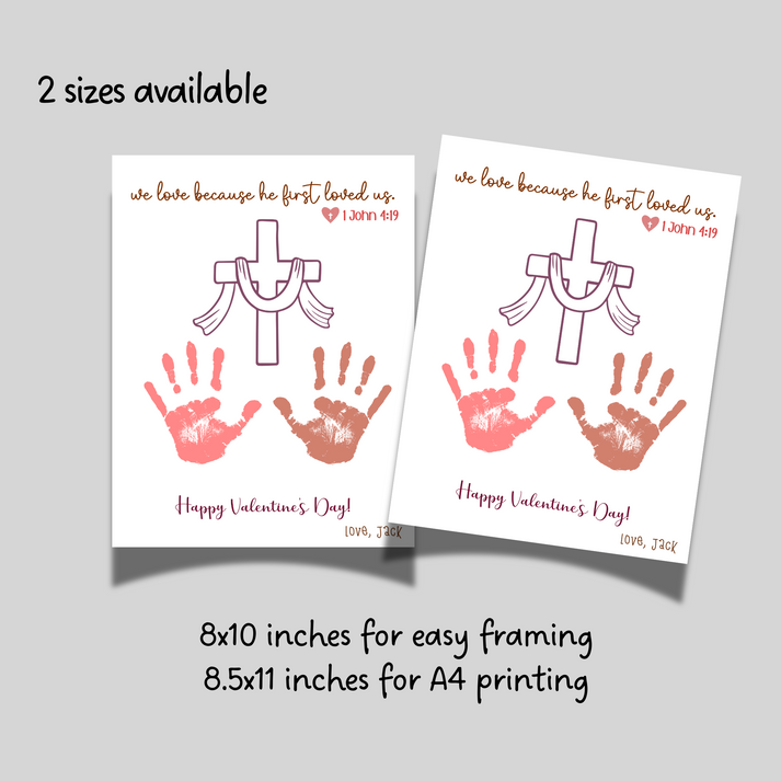 Handprint Bible Verse Craft Printable, Valentine’s Day Christian Art ...