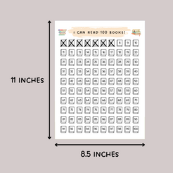 Printable Reading Chart Kids, Reading Log Tracker 50 & 100 Books ...