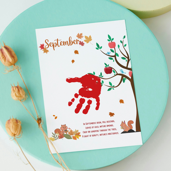 September Handprint Crafts Printable, DIY Fall Autumn Art for Kids ...