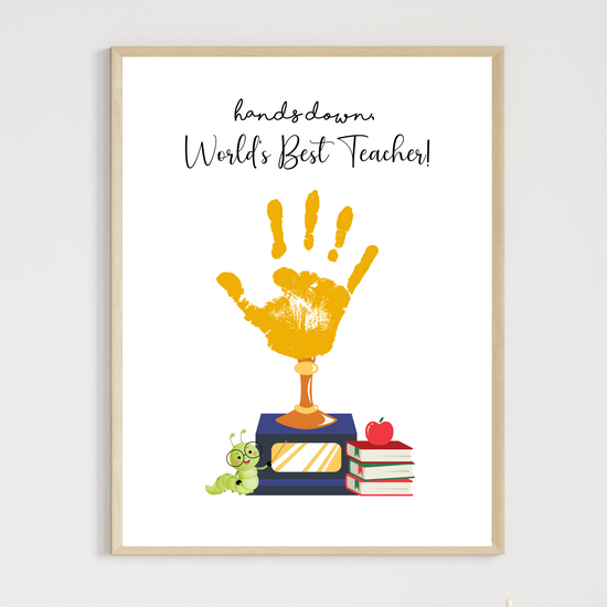 Teacher Appreciation Handprint Craft Printable, End of Year Gift Art f ...