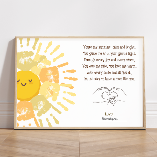 Mothers Day Poem Handprint Craft for Kids Printable, DIY Card Art Acti ...