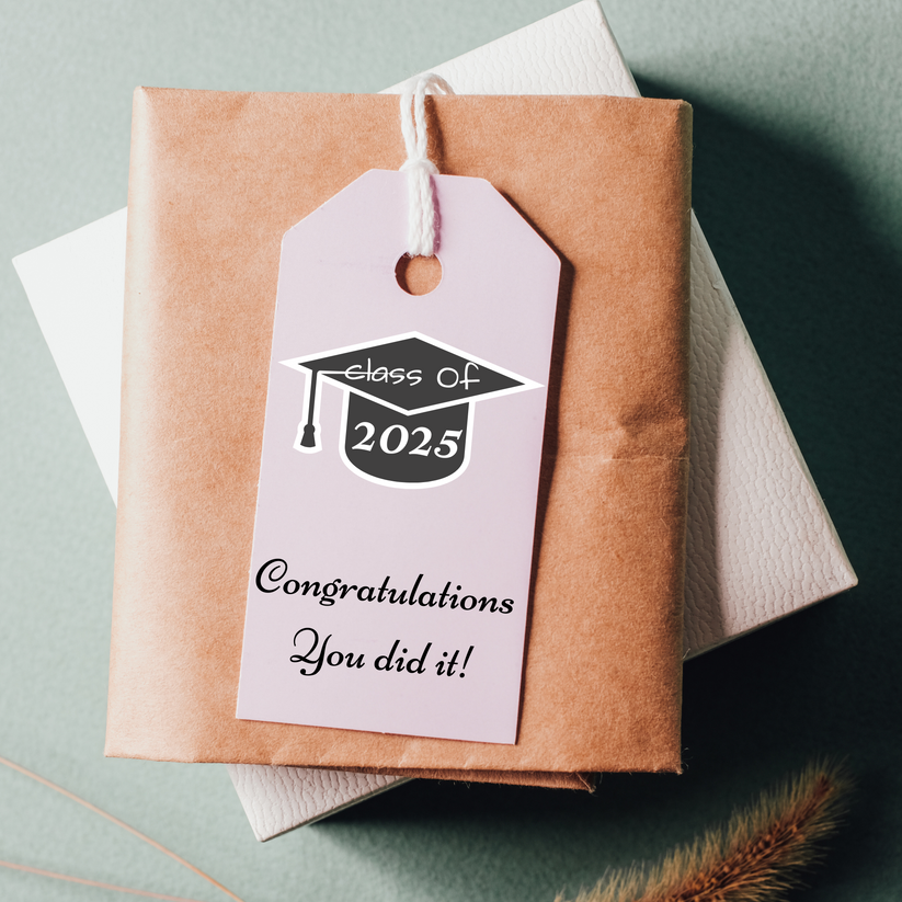 Graduation Gift Tags Printable, 2025 Congrats Grad Tags – Scribbled LLC