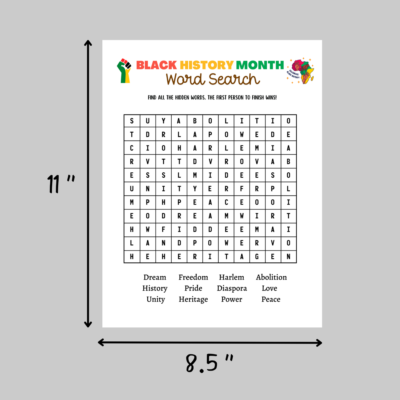 Black History Month Games Printable, African American Historical Celeb ...