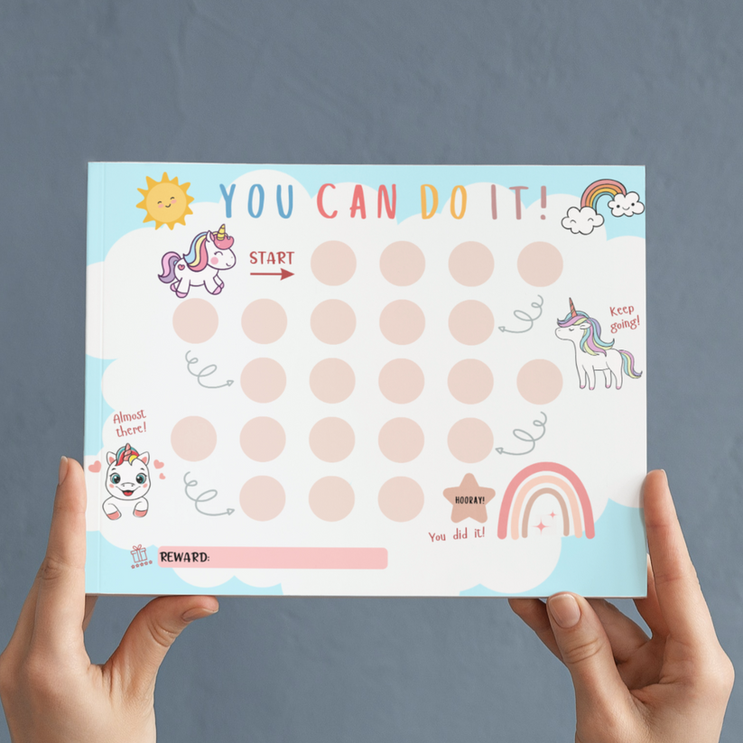 Unicorn Reward Chart For Kids, Printable Behavior Sticker Chore Chart ...
