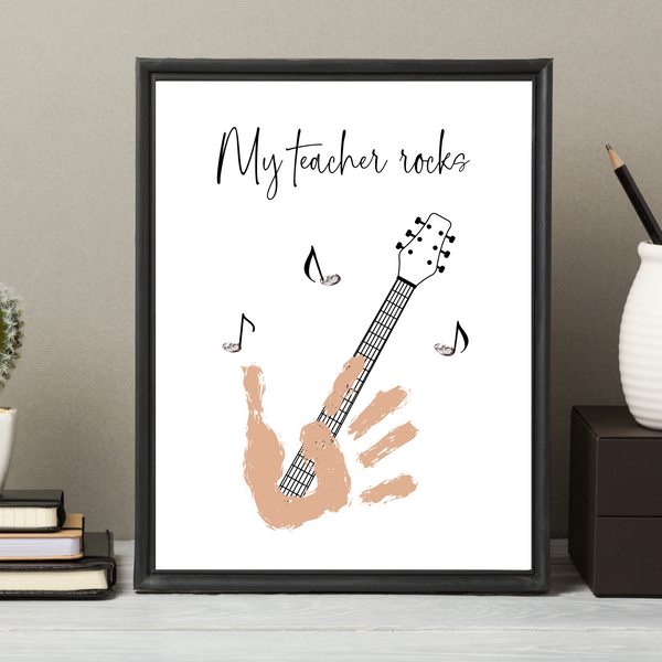 Teacher Appreciation Handprint Craft Kids Printable, DIY Gift Keepsake ...