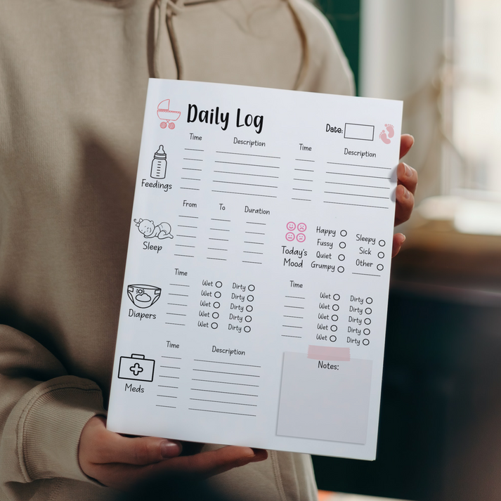Infant Daily Log Printable, Baby Daycare Tracker Template, Nanny Log ...