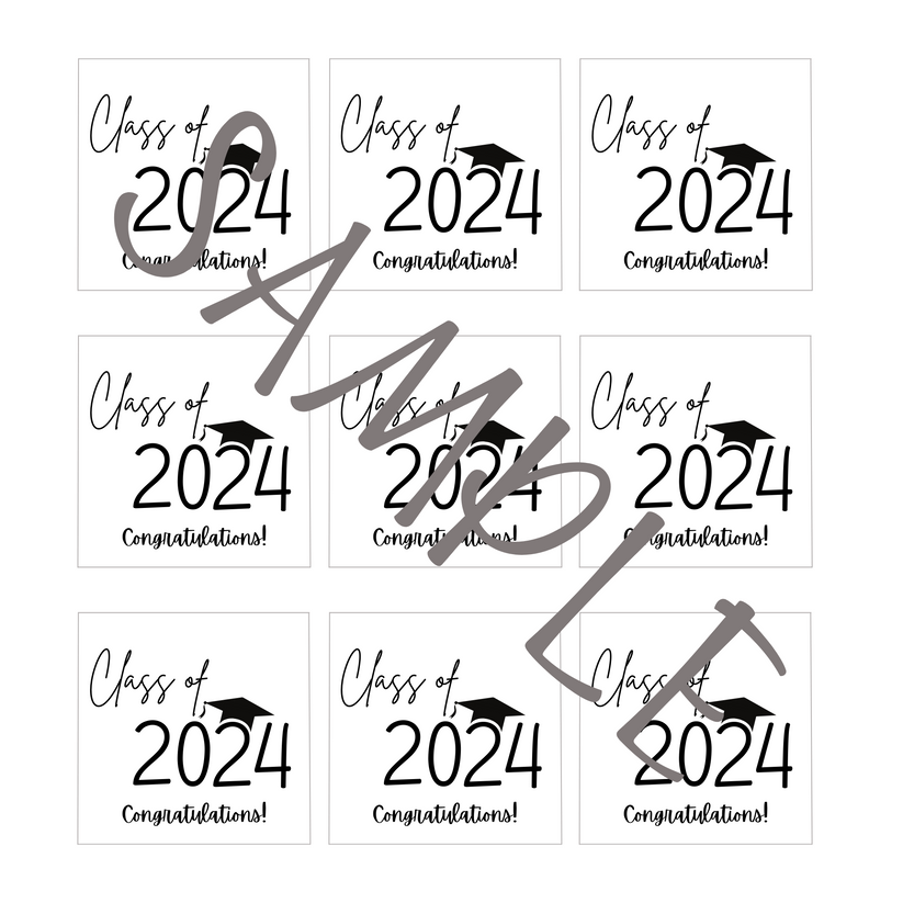 Class of 2024 Graduation Gift Tag Minimalist Printable – Scribbled LLC