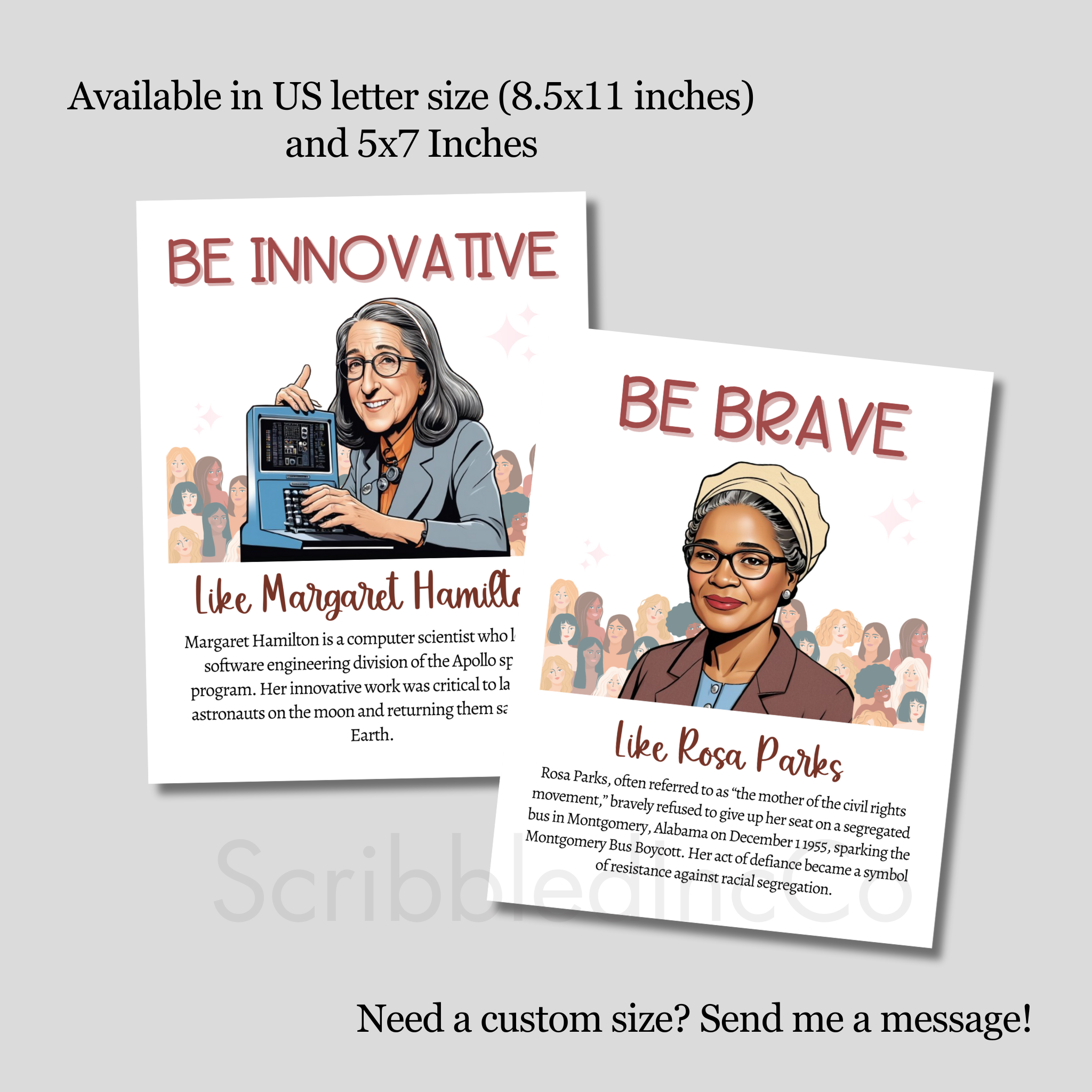 Women's History Month Posters Printable, Historical Figures Bulletin B ...