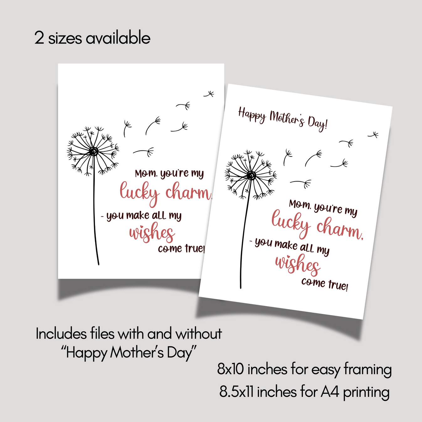 Mothers Day Handprint Fingerprint Craft for Kids Printable, Card Art A ...