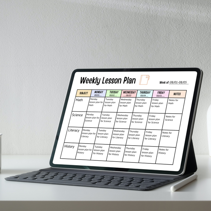 Weekly Lesson Plan Printable, Editable School Planner Schedule ...