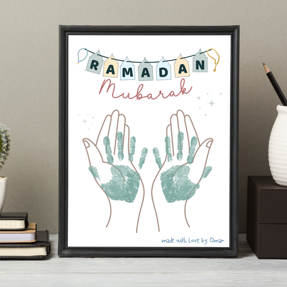 Ramadan Handprint Footprint Crafts Printable, Eid DIY Art for Kids ...