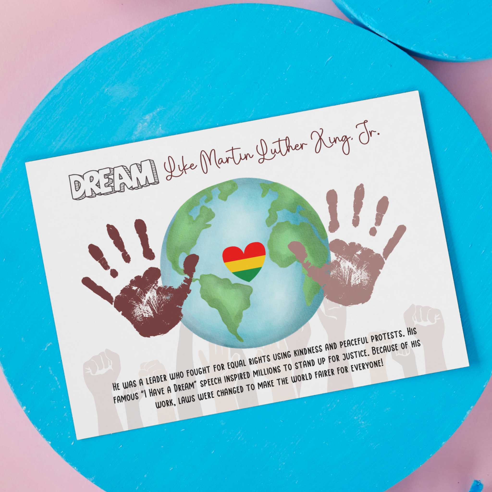 Black History Month Crafts Printable, DIY Handprint Art Kids Activity ...