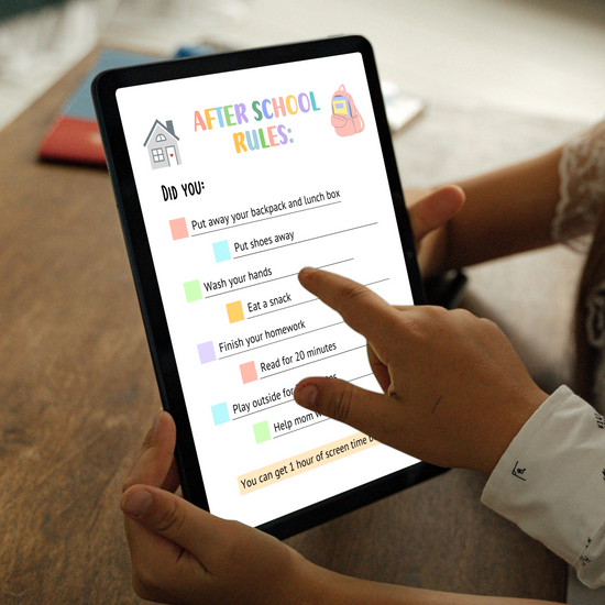 Editable After School Rules Checklist For Kids, Printable Routine Remi ...