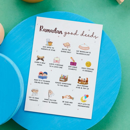 Ramadan Good Deeds Poster Printable, Islamic Wall Art For Kids ...