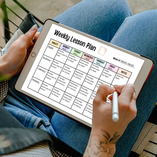 Weekly Lesson Plan Printable, Editable School Planner Schedule ...
