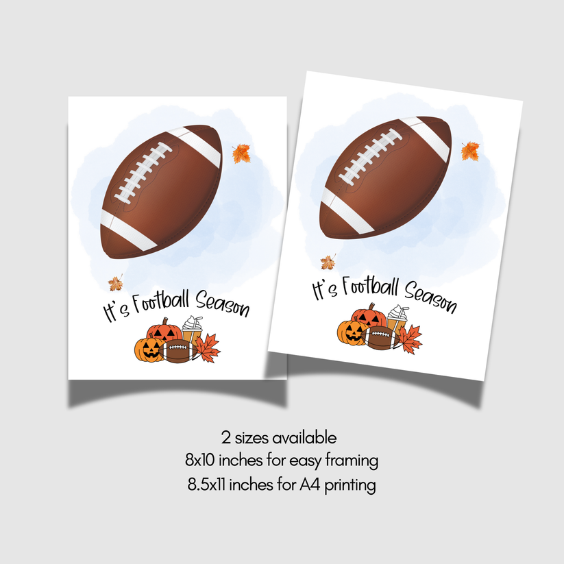 Football Handprint Craft Printable Fall Activity DIY Sports Footprint ...