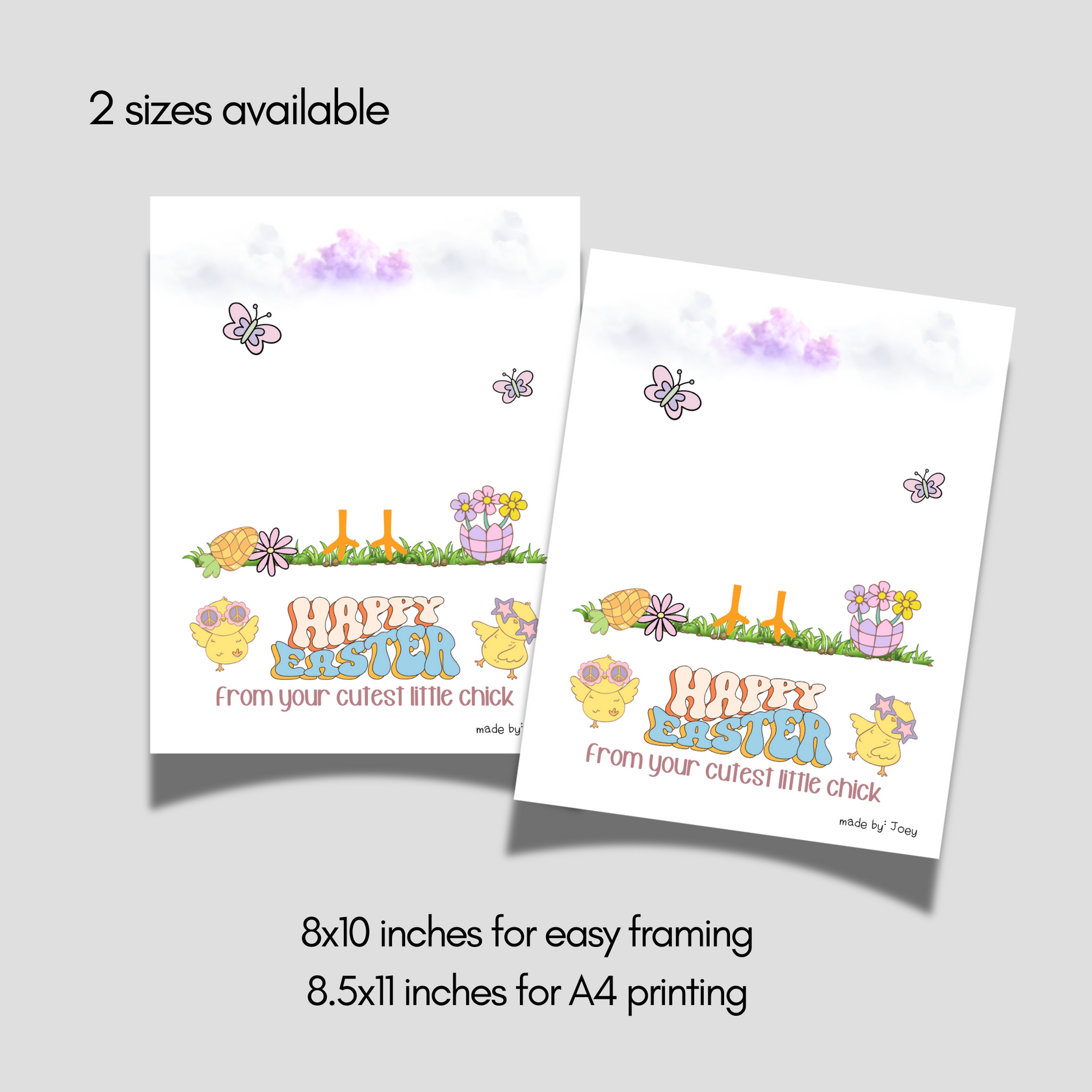 Easter Handprint Footprint Crafts for Kids Printable, DIY Card Wall Ar ...