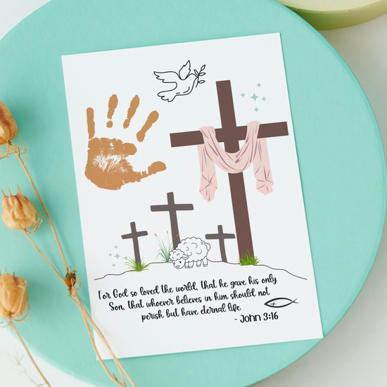 Christian Easter Handprint Craft Printable, Religious DIY Art for Kids ...