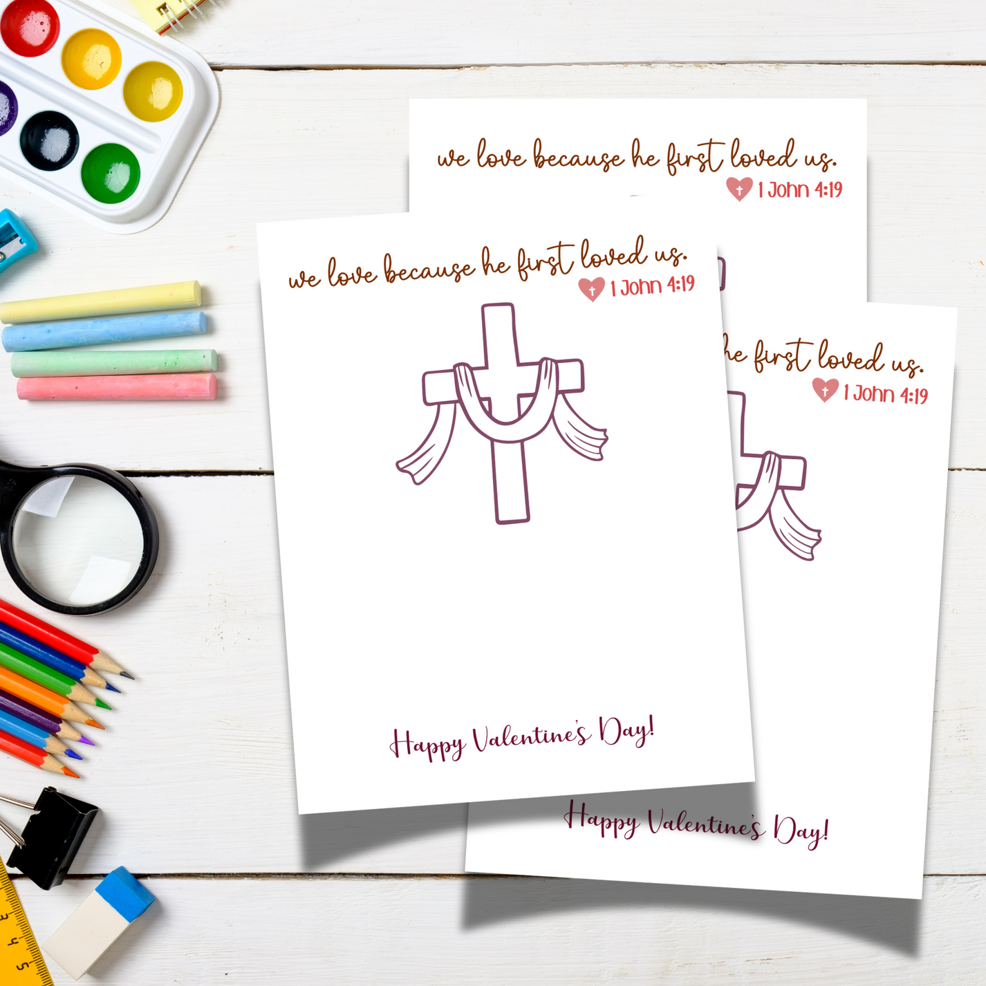 Handprint Bible Verse Craft Printable, Valentine’s Day Christian Art ...
