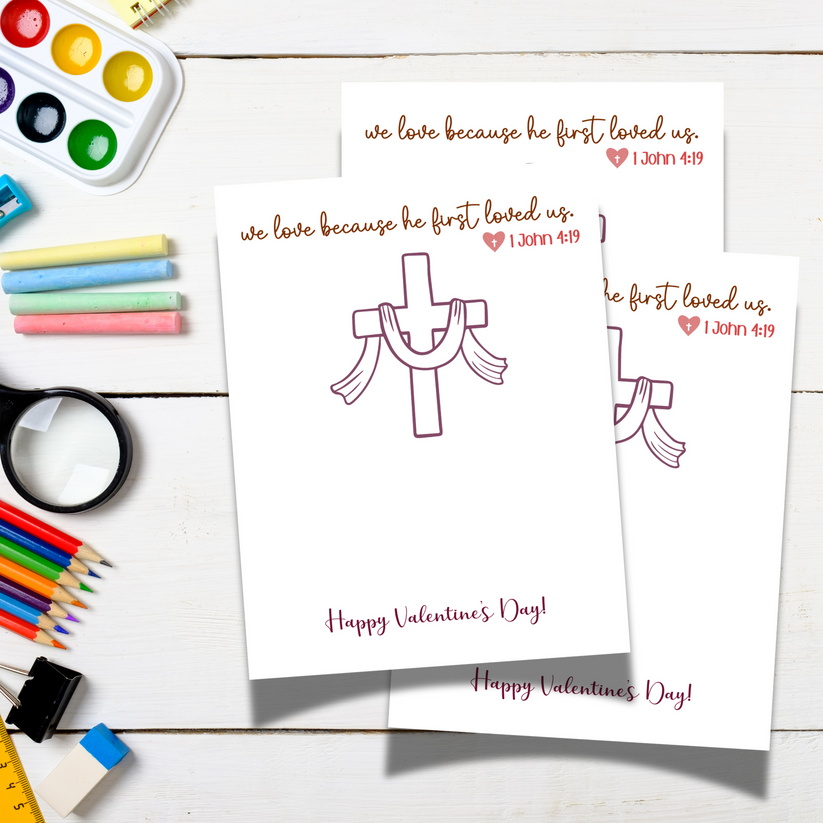 Handprint Bible Verse Craft Printable, Valentine’s Day Christian Art ...