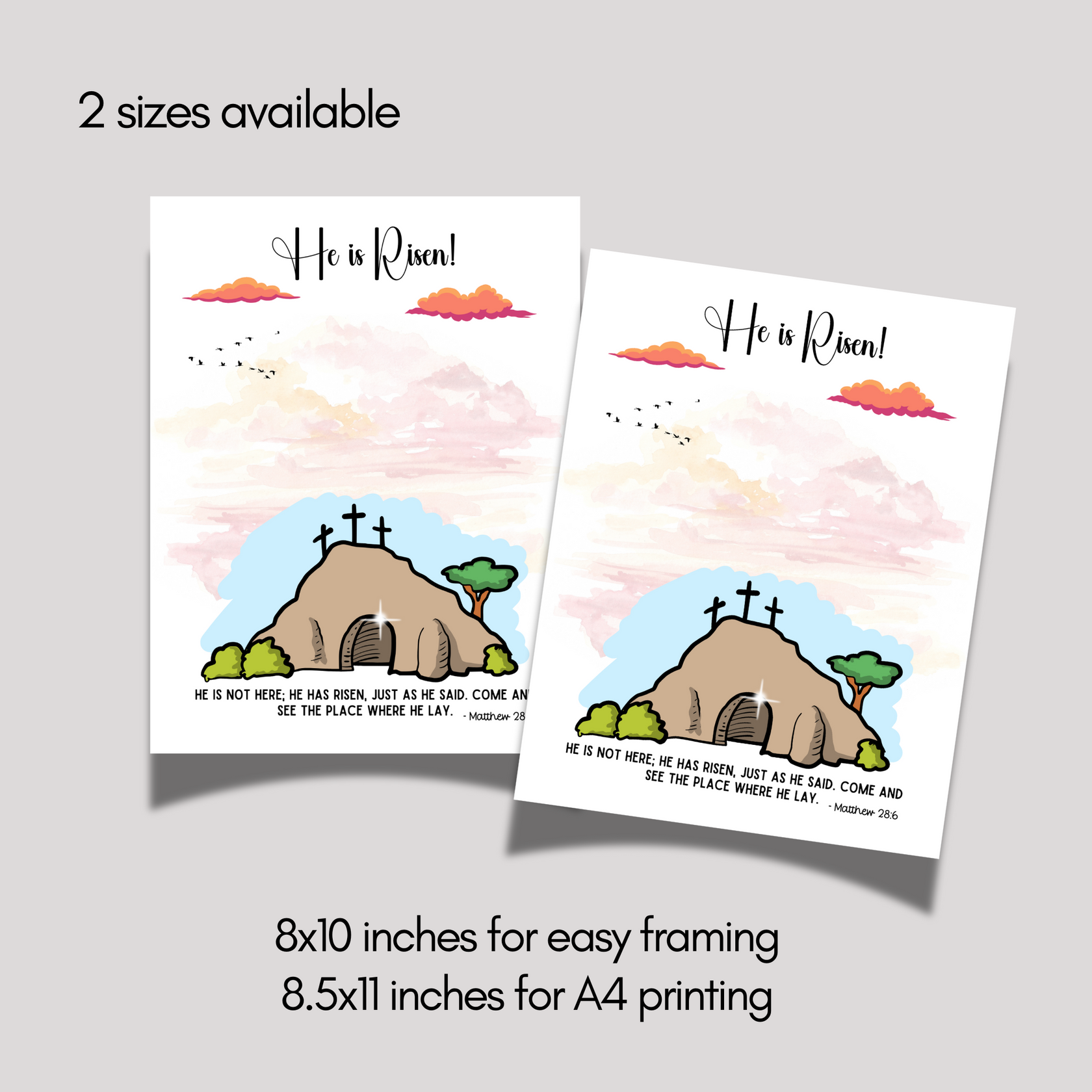 He is Risen Easter Handprint Craft Printable, Resurrection DIY Religio ...