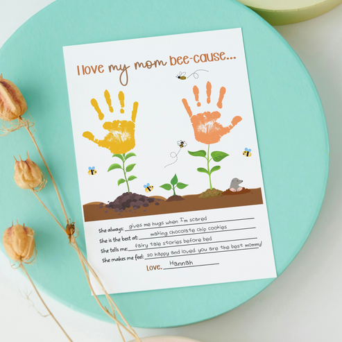 Mom Handprint Garden Craft for Kids Printable, Mothers Day DIY Hand Ar ...
