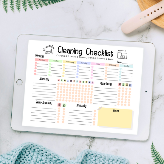 Editable Cleaning Schedule, Printable Digital Cleaning Checklist Plann ...