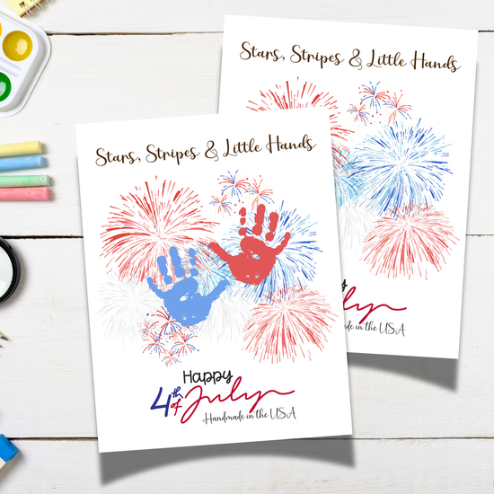 4th of July Handprint Craft Printable, DIY Footprint Art Activity Kids ...